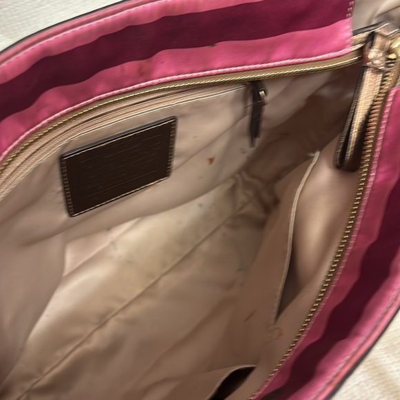 Coach | Bags | Coach Striped Multicolor Handbag | Poshmark